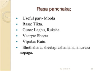 Brihat panchamoola dravya guna | PPTX