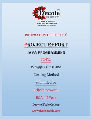 Brijesh Peswani,BCA 2nd Year | PDF | Programming Languages | Computing