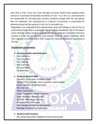 Cosmetic products | PDF