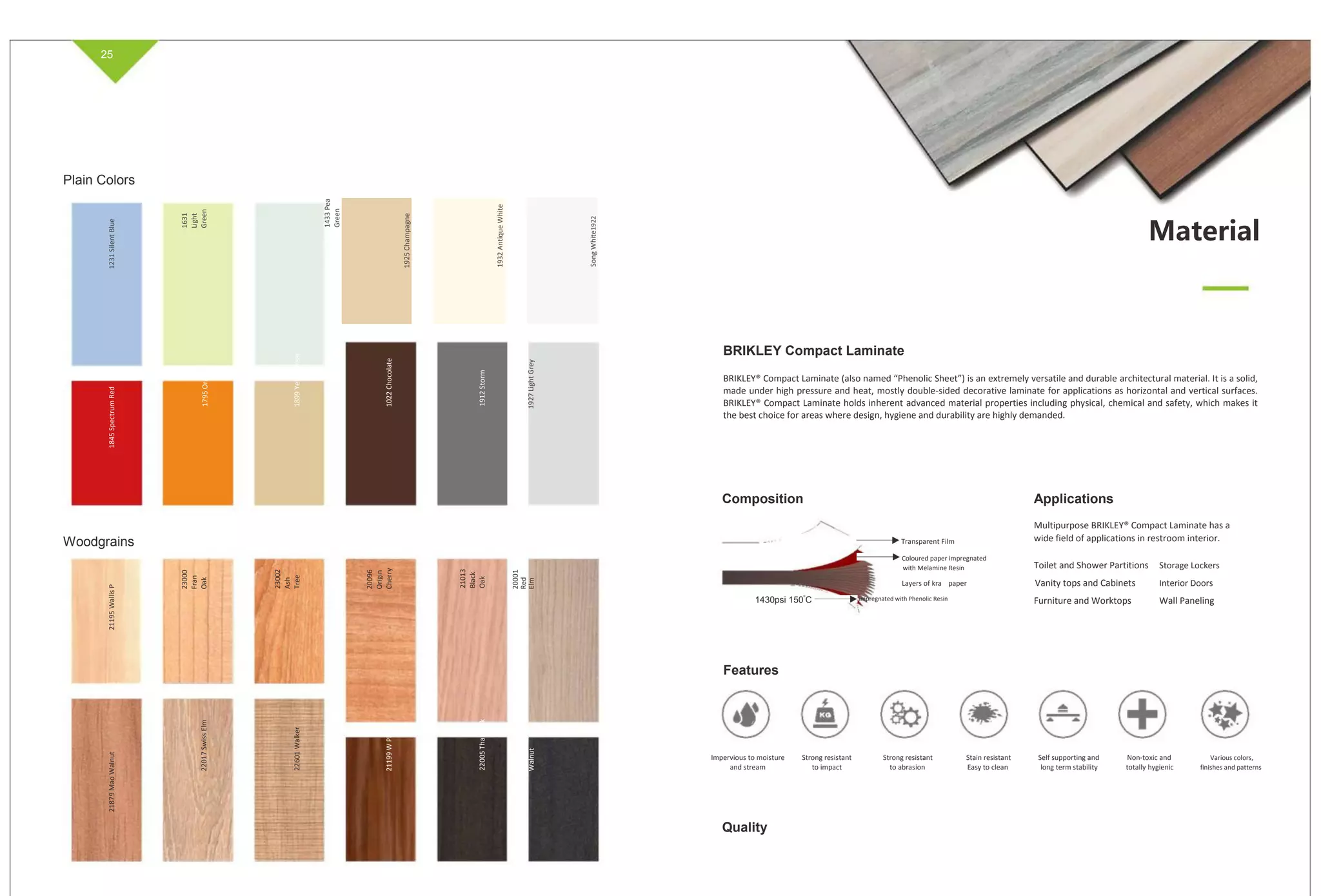 Brikley Toilet Partitions System, Solid Compact Laminate Bathroom ...