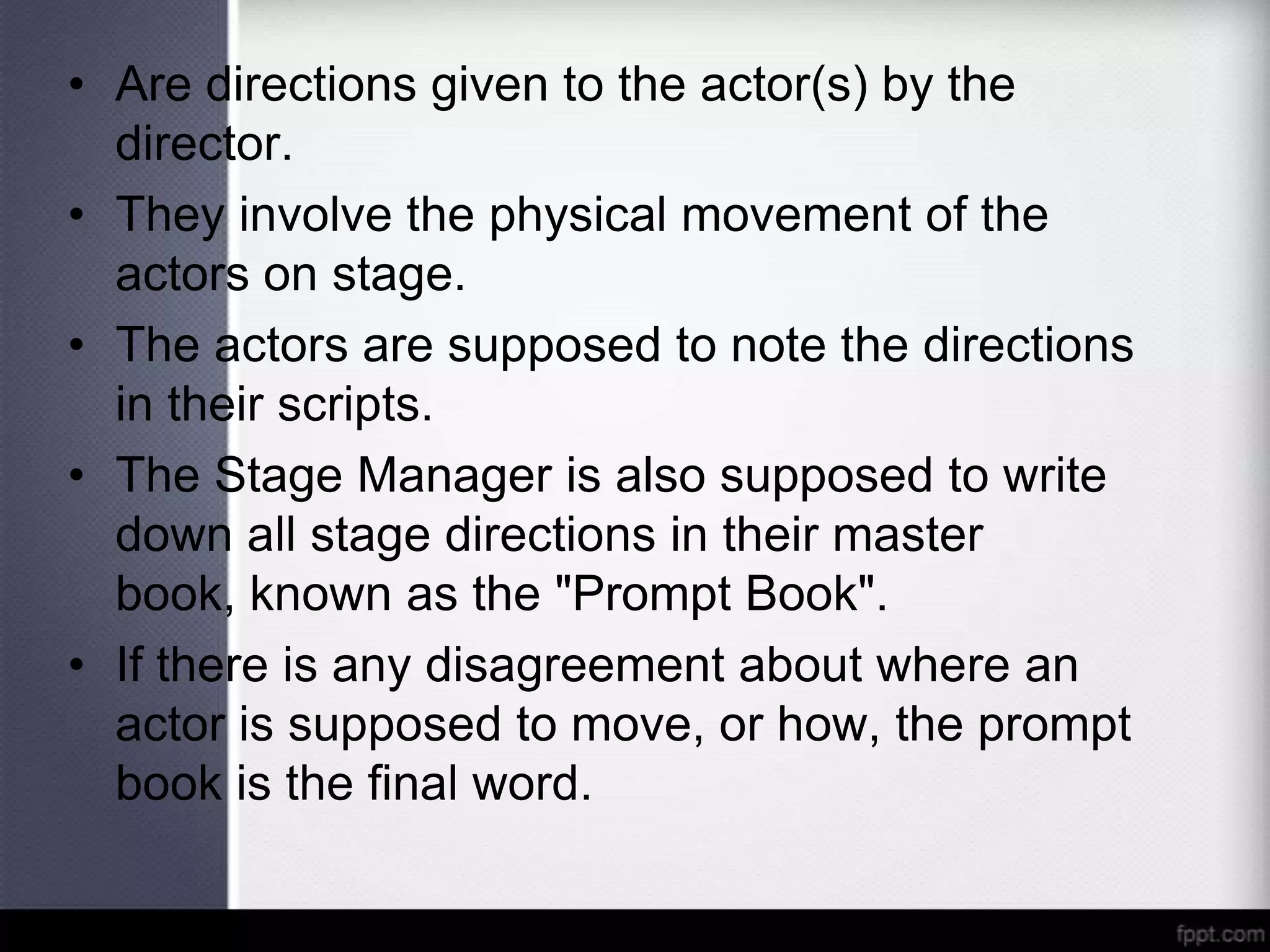 Stage Design and Direction | PPTX