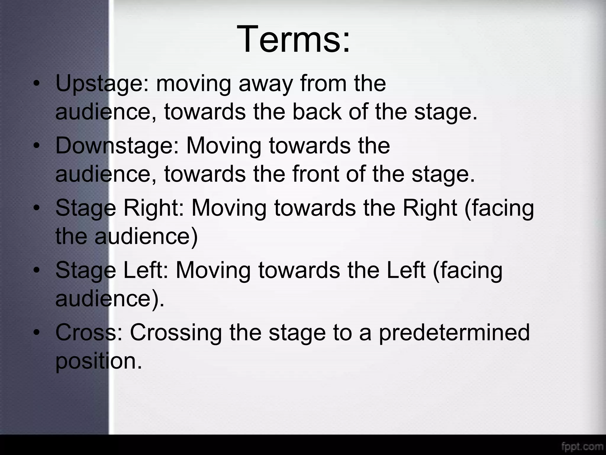 Stage Design and Direction | PPTX