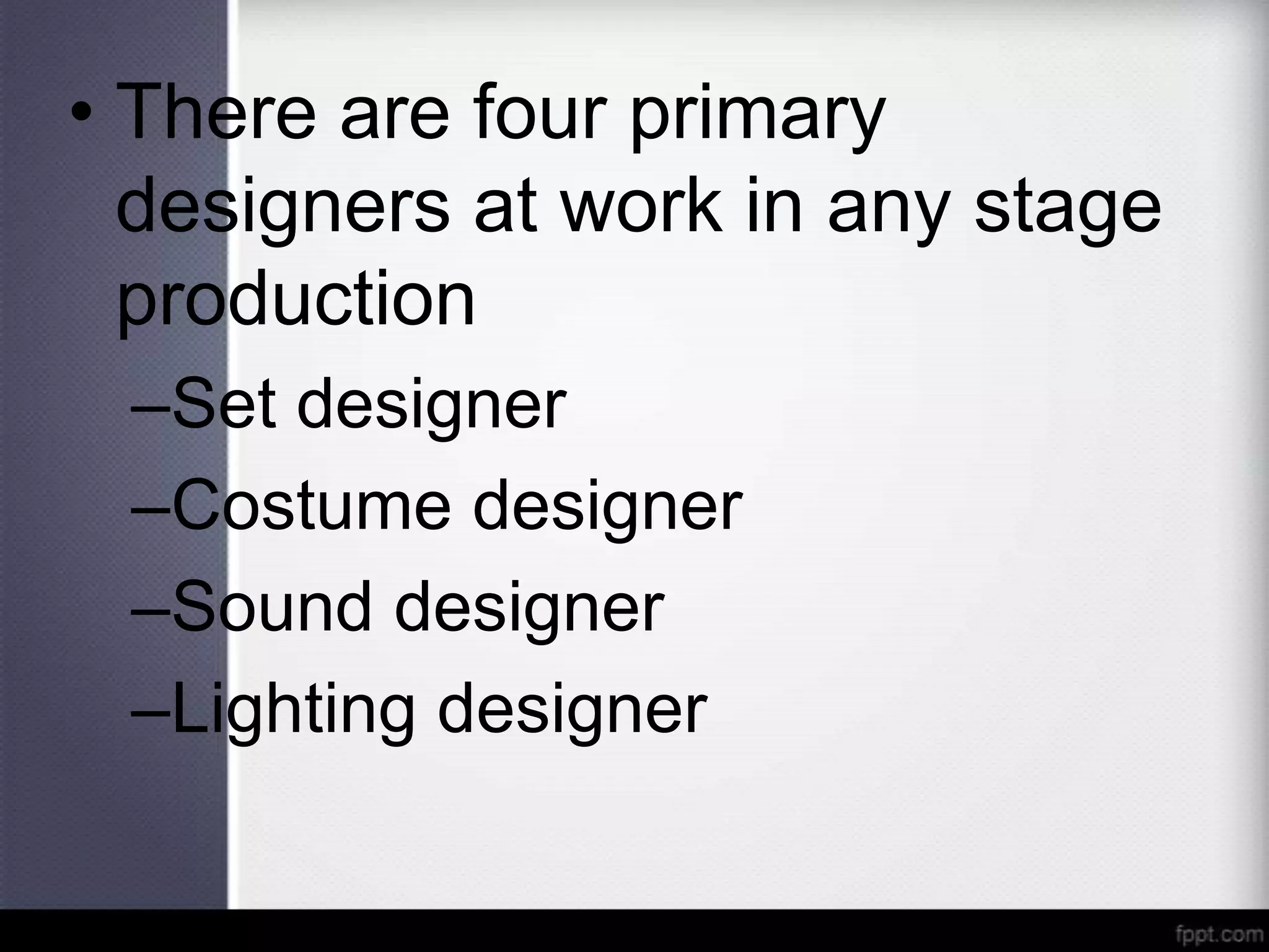 Stage Design and Direction | PPTX