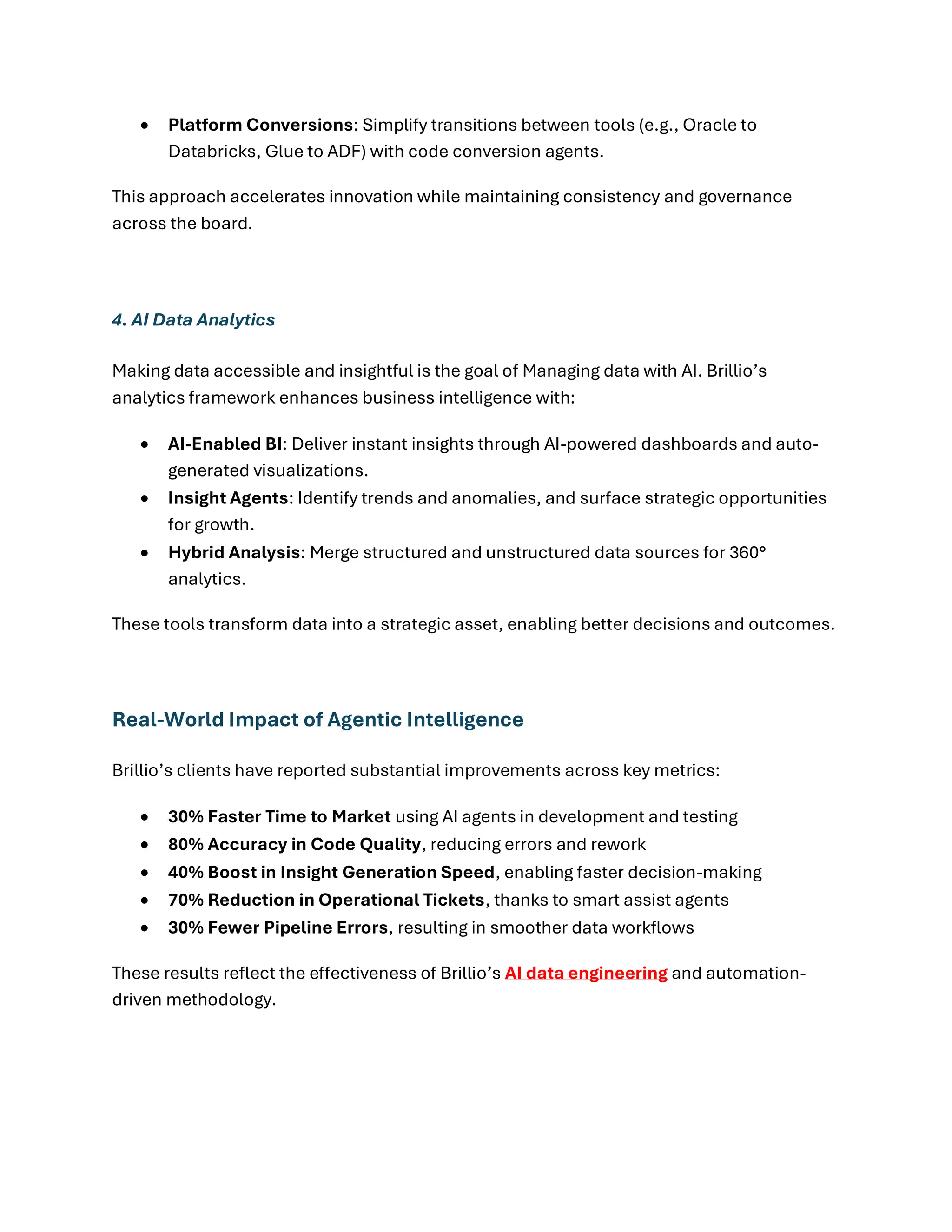 Modernizing Data with AI: Brillio's Agentic Approach | PDF