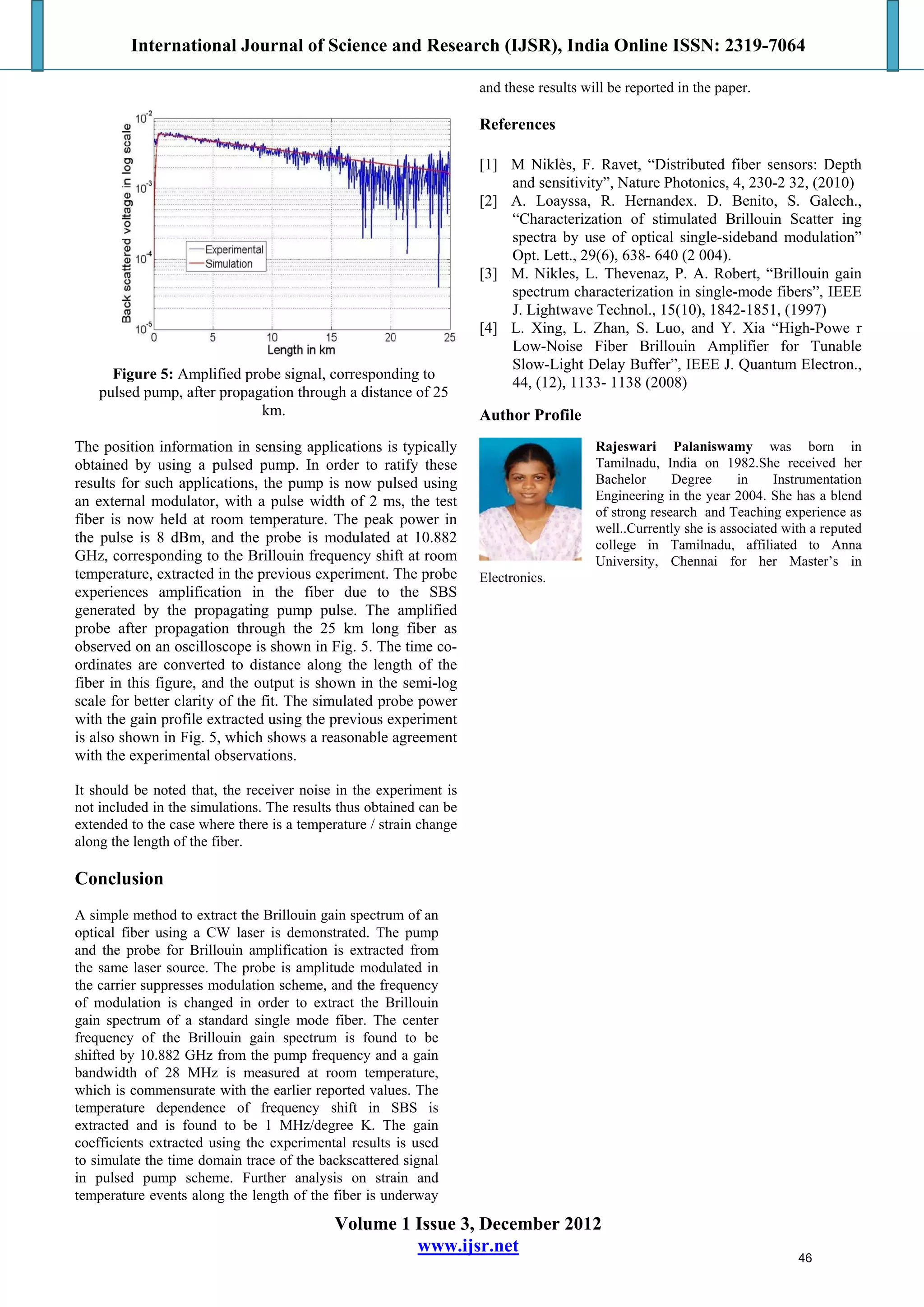 Brillouin scattering based distributed sensing of temperature | PDF