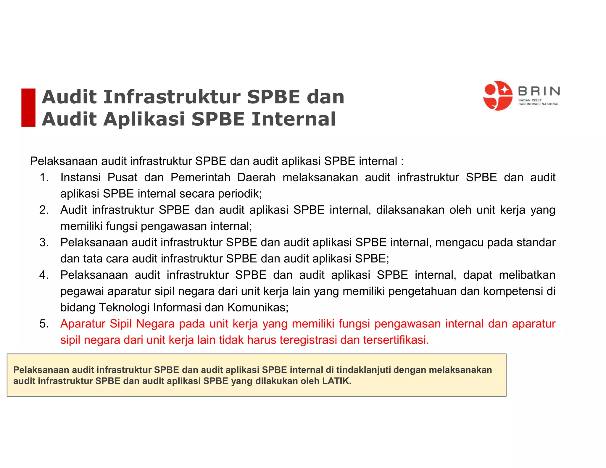 BRIN - 20230710 - Standar dan Tata Cara Pelaksanaan Audit Infrastruktur ...