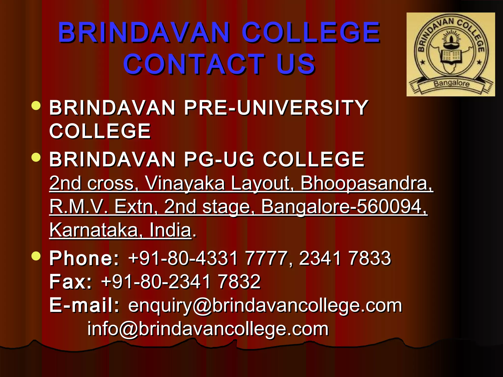 Brindavan college | PPT