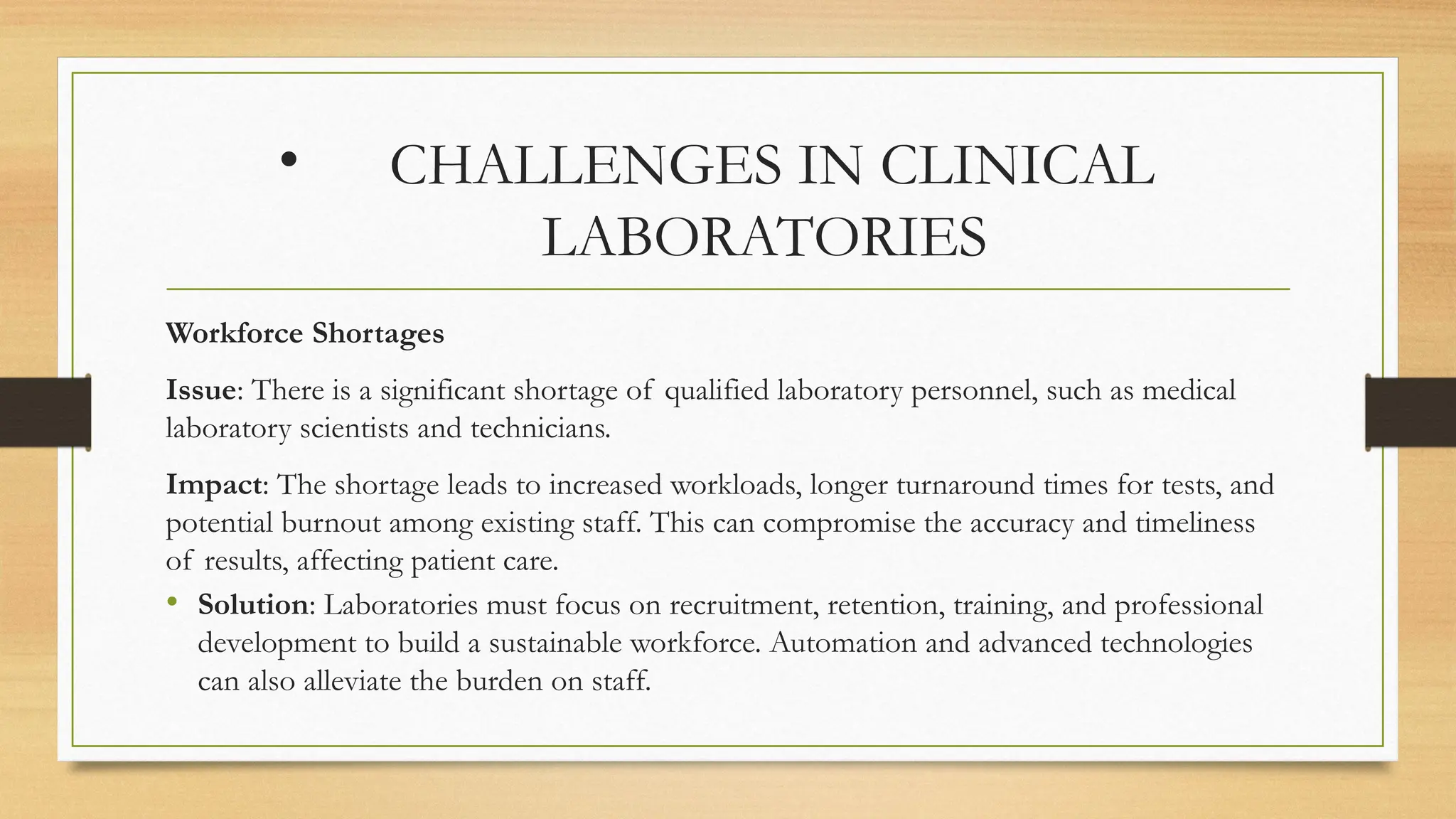 CLT - Organization of Clinical Laboratory | PPTX