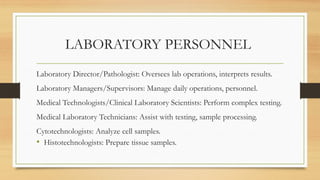 CLT - Organization of Clinical Laboratory | PPTX