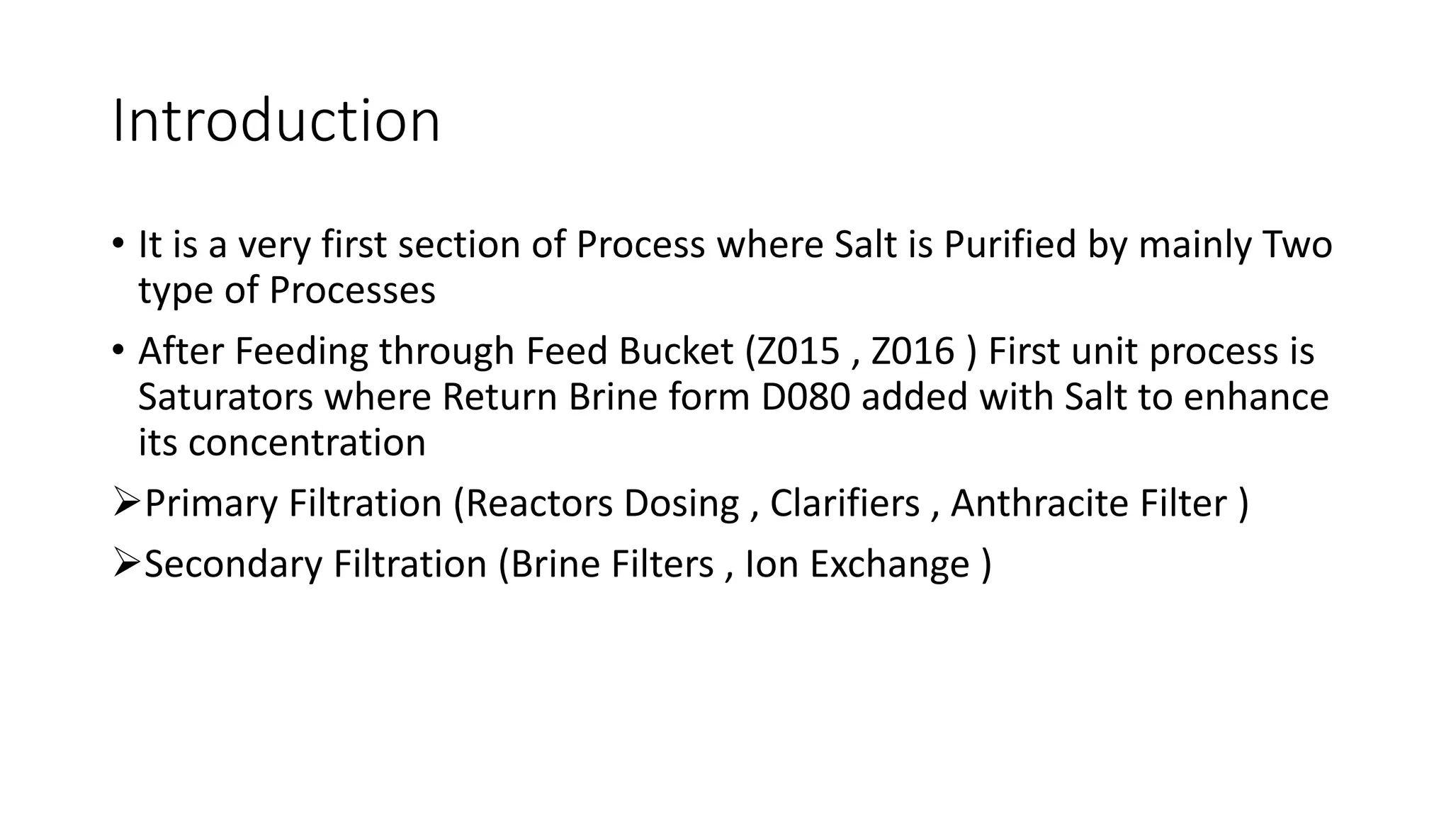 Brine treatment Section | PPTX