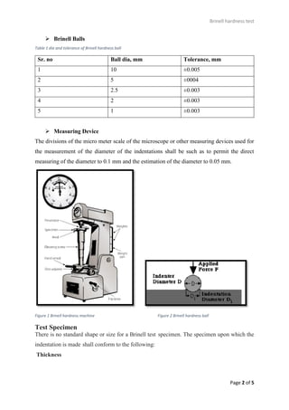 Brinell hardness | PDF