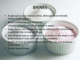 Brines cure marinade | PPTX