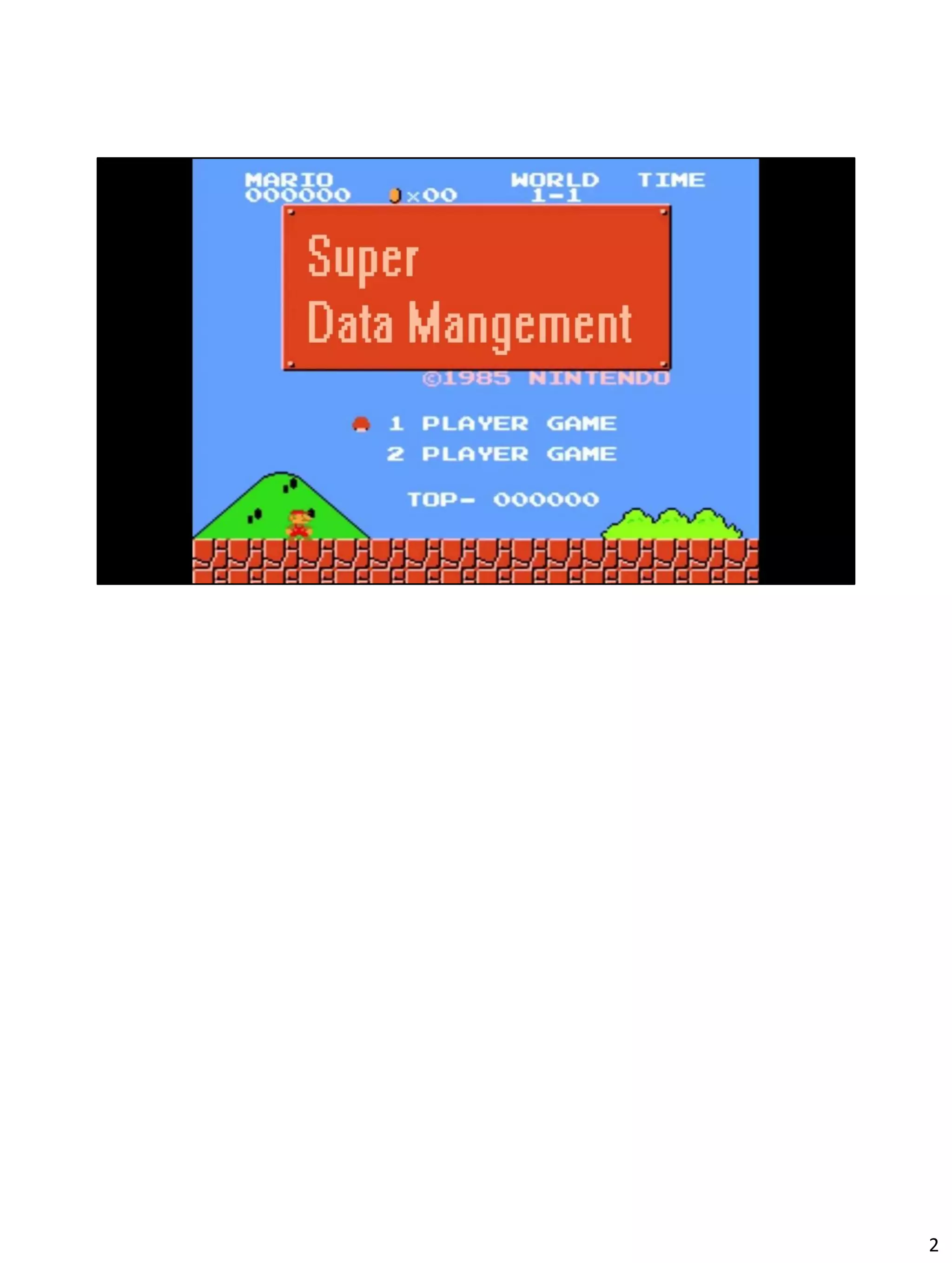 Leveling Up Data Management | PDF