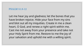 BRING-BACK-THE-JOY WITH BIBLICAL EXPLANATION | PPT