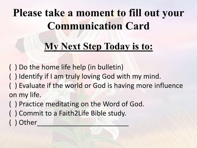 Bring Back that Loving Feeling part 4 (Disciples Delight in Study) | PPT