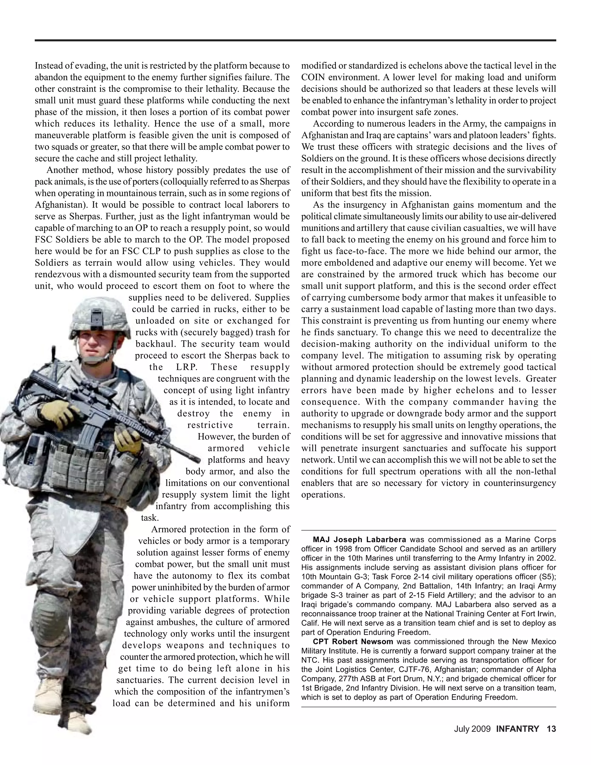 Bring Back The Light Infantry!: Projecting Combat Power More ...