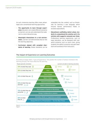 Bringing Learning to Life through Immersive Experiences | PDF