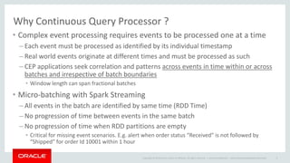 Bringing complex event processing to Spark streaming | PPTX | Databases | Computer Software and ...