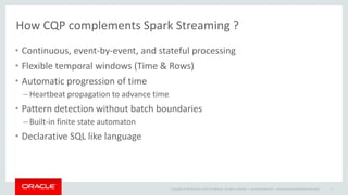 Bringing complex event processing to Spark streaming | PPTX | Databases | Computer Software and ...