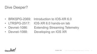 Bringing DevOps to Routing with evolved XR: an overview | PDF