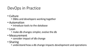 Bringing DevOps to the Database | PPTX