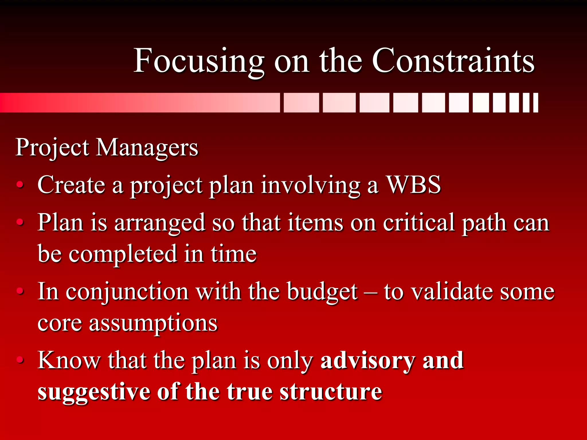 Bringing Discipline To Project Management | PPSX