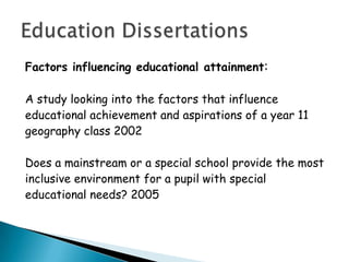 Bringing education to geography | PPTX