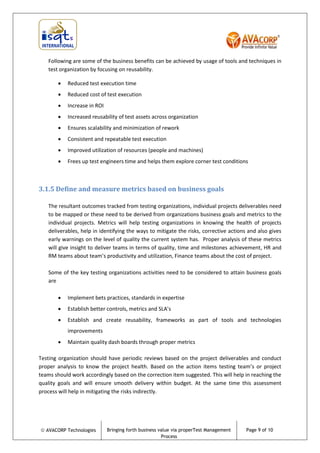 Bringing forth business value via proper test management process | PDF