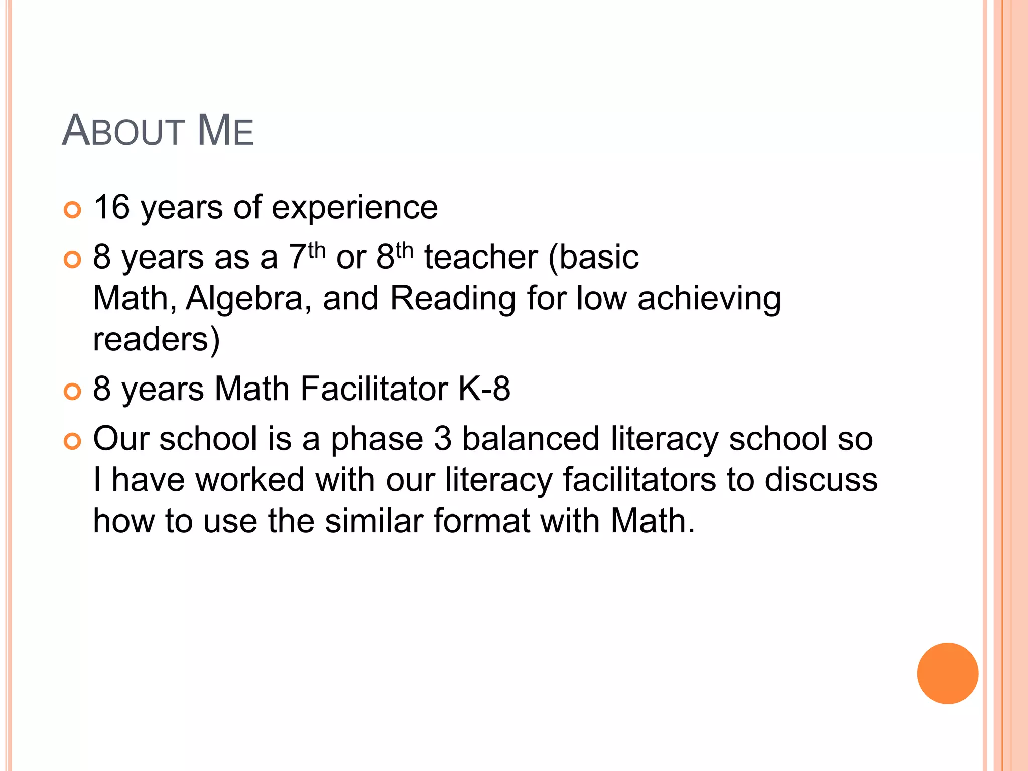 Bringing math into literacy | PPTX