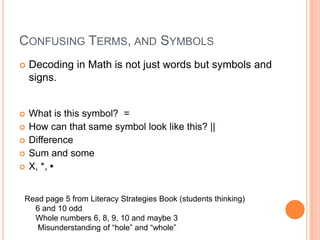 Bringing math into literacy | PPTX