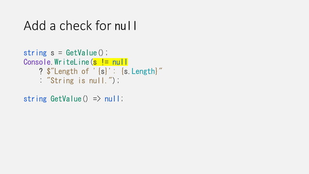 Bringing nullability into existing code - dammit is not the answer.pptx