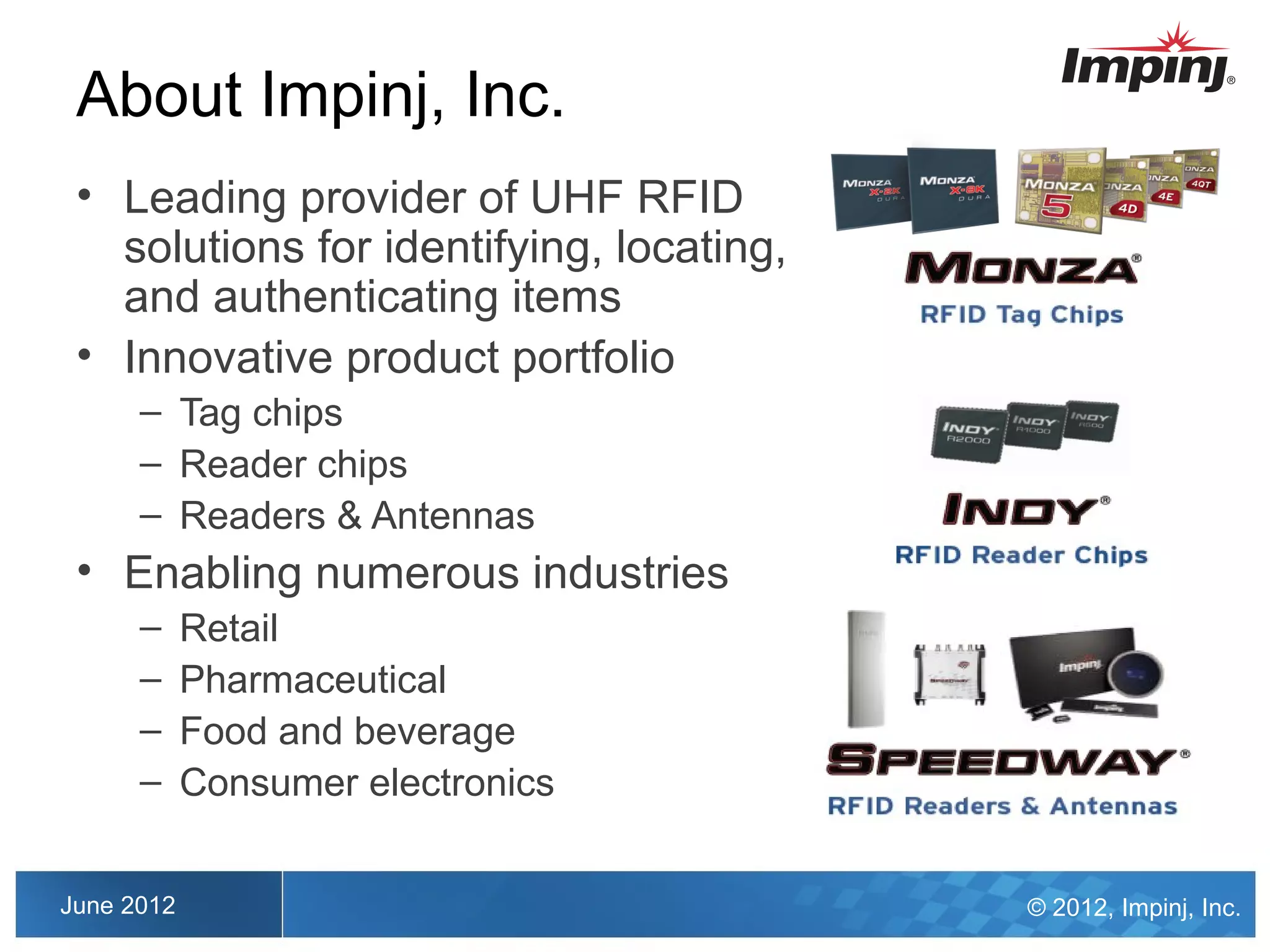 Bringing RFID to Electronics with Monza X RFID Chips | PPT