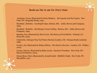 Bringing storytime alive 1 | PPT | Books and Literature