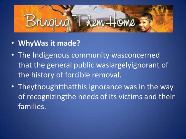 Bringing them home intro | PPT