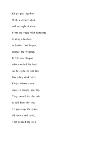 BRINGING THE RAIN TO KAPITI PLAIN(BASED ON A NANDI TALE ) | DOCX