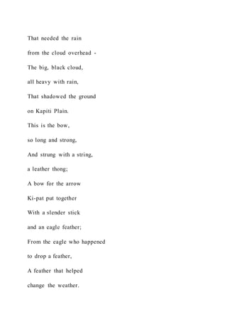 BRINGING THE RAIN TO KAPITI PLAIN(BASED ON A NANDI TALE ) | PDF