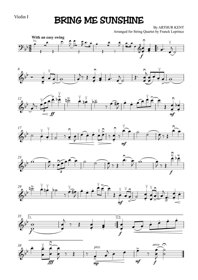 Bring Me Sunshine vln 1 | PDF