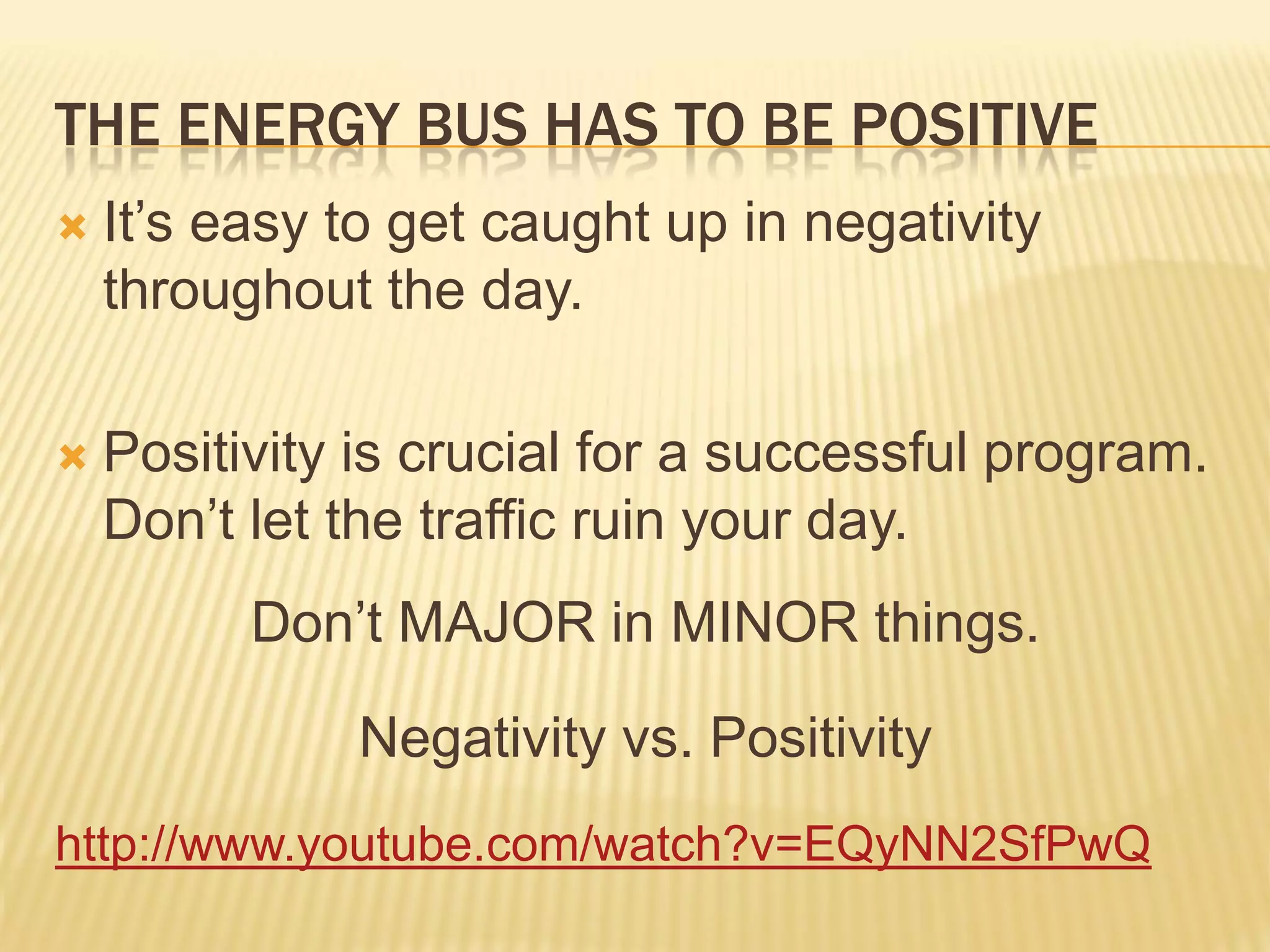 Bring The Energy Bus | PDF
