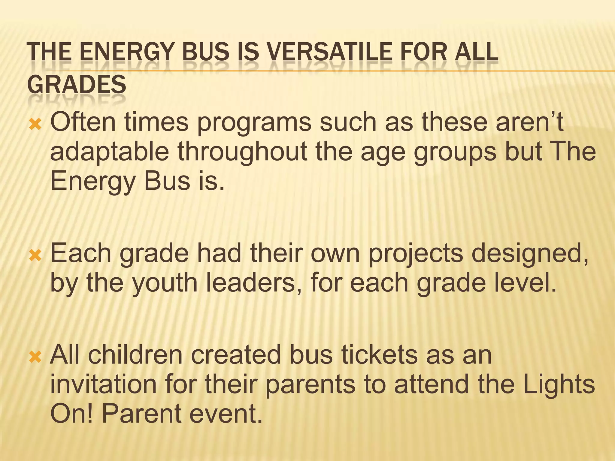 Bring The Energy Bus | PDF