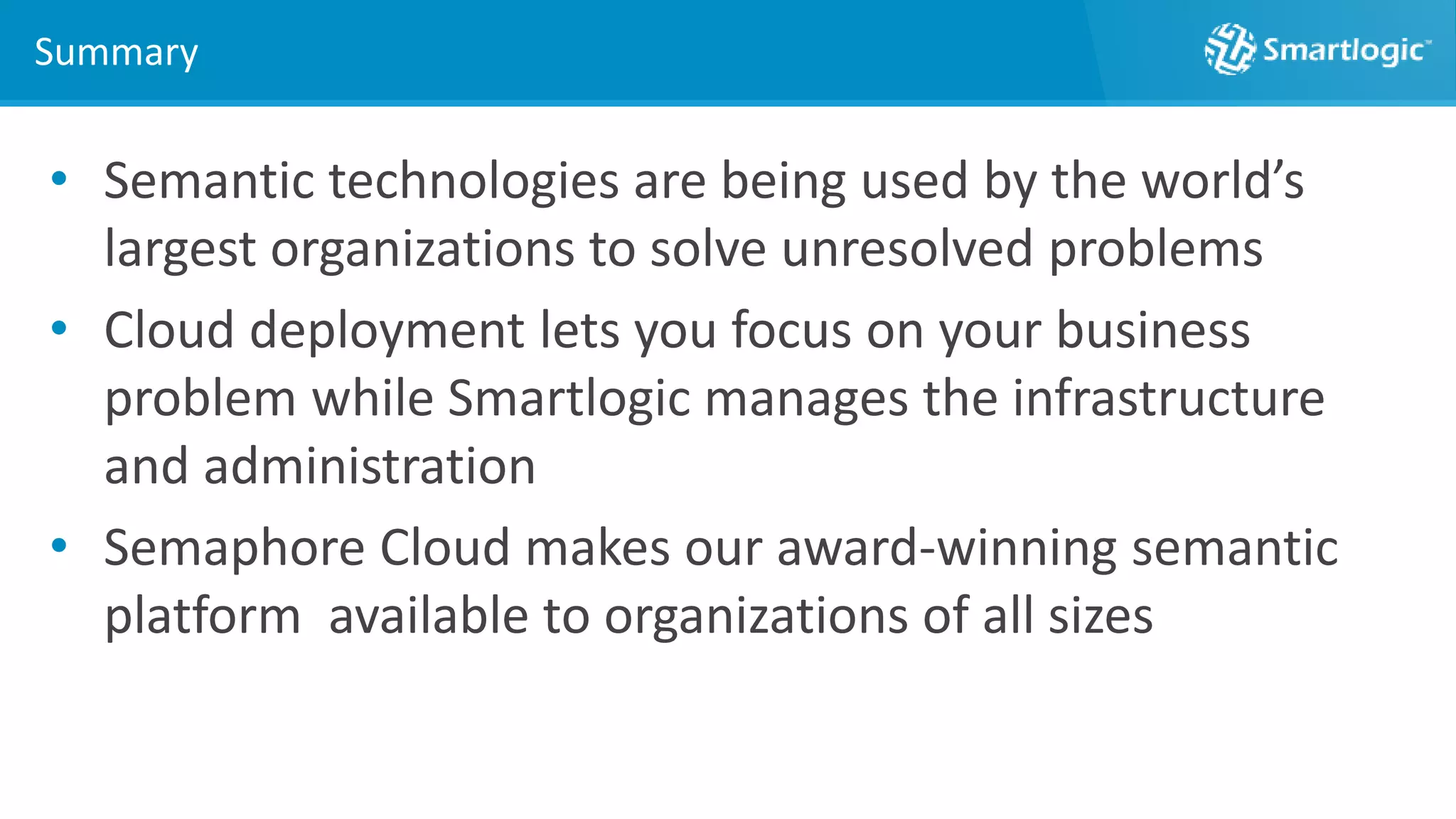 Bring the power of semantics to your business with Semaphore Cloud | PPT