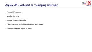 Bring your SharePoint apps to MS Teams | PPT