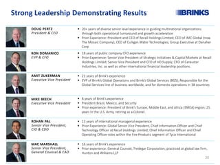 Brink's investor presentation february 2018 final 02252018 | PDF