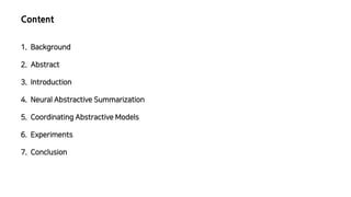 BRIO: Bringing Order to Abstractive Summarization | PPT