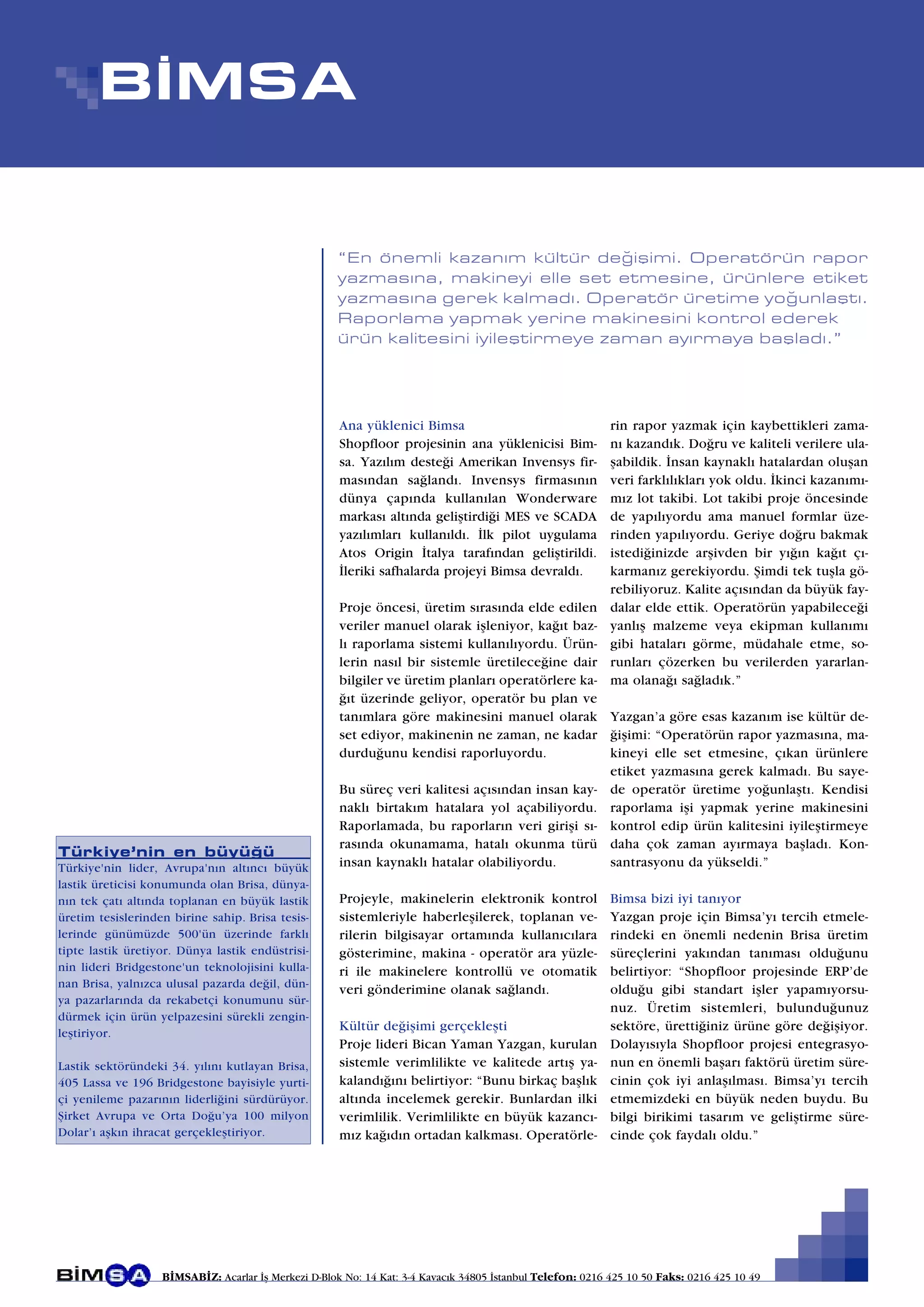 Brisa’da Kalite Devrimi | PDF