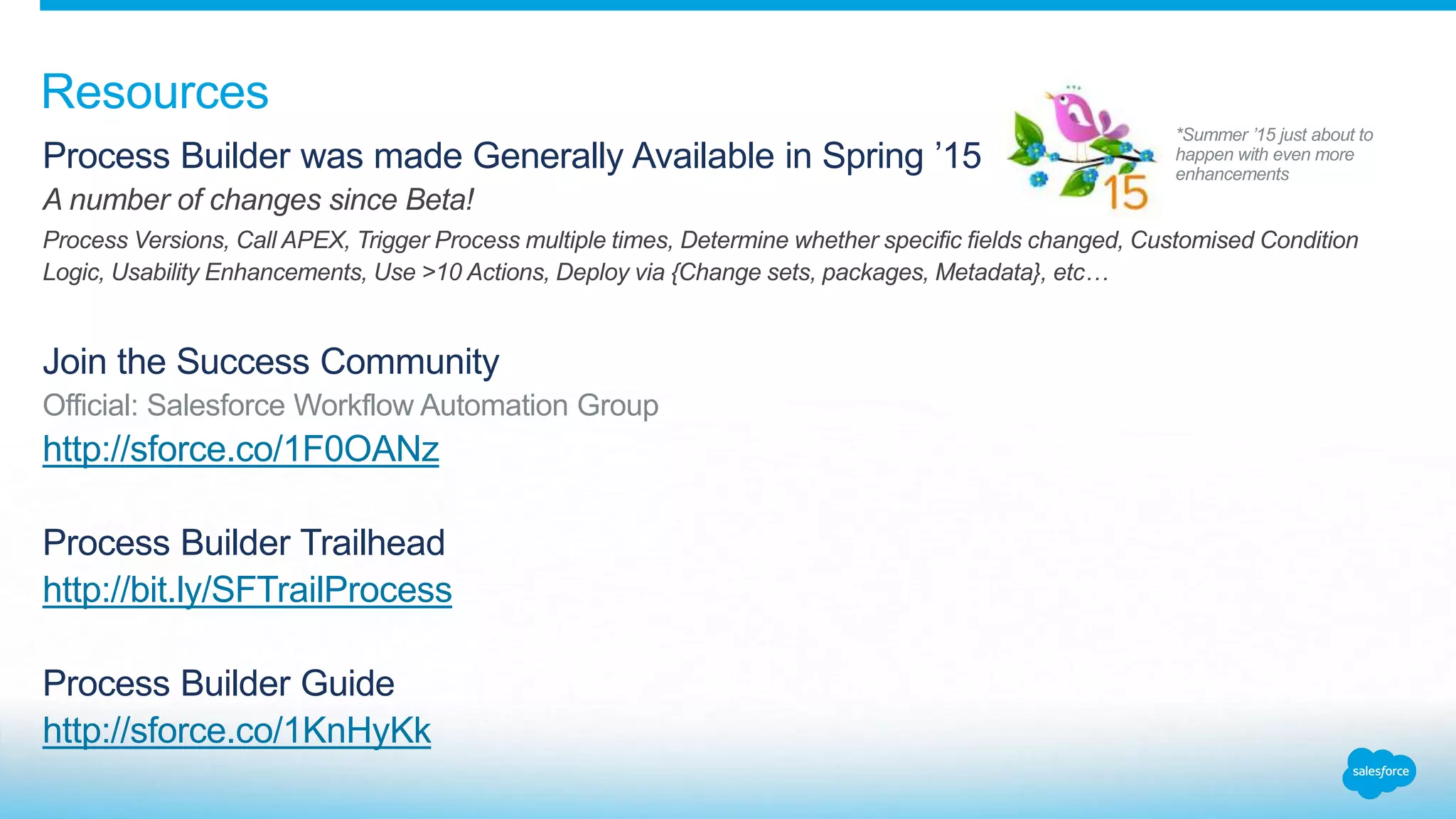 Brisbane Salesforce User Group - May 2015 - Lightning Process Builder | PPT