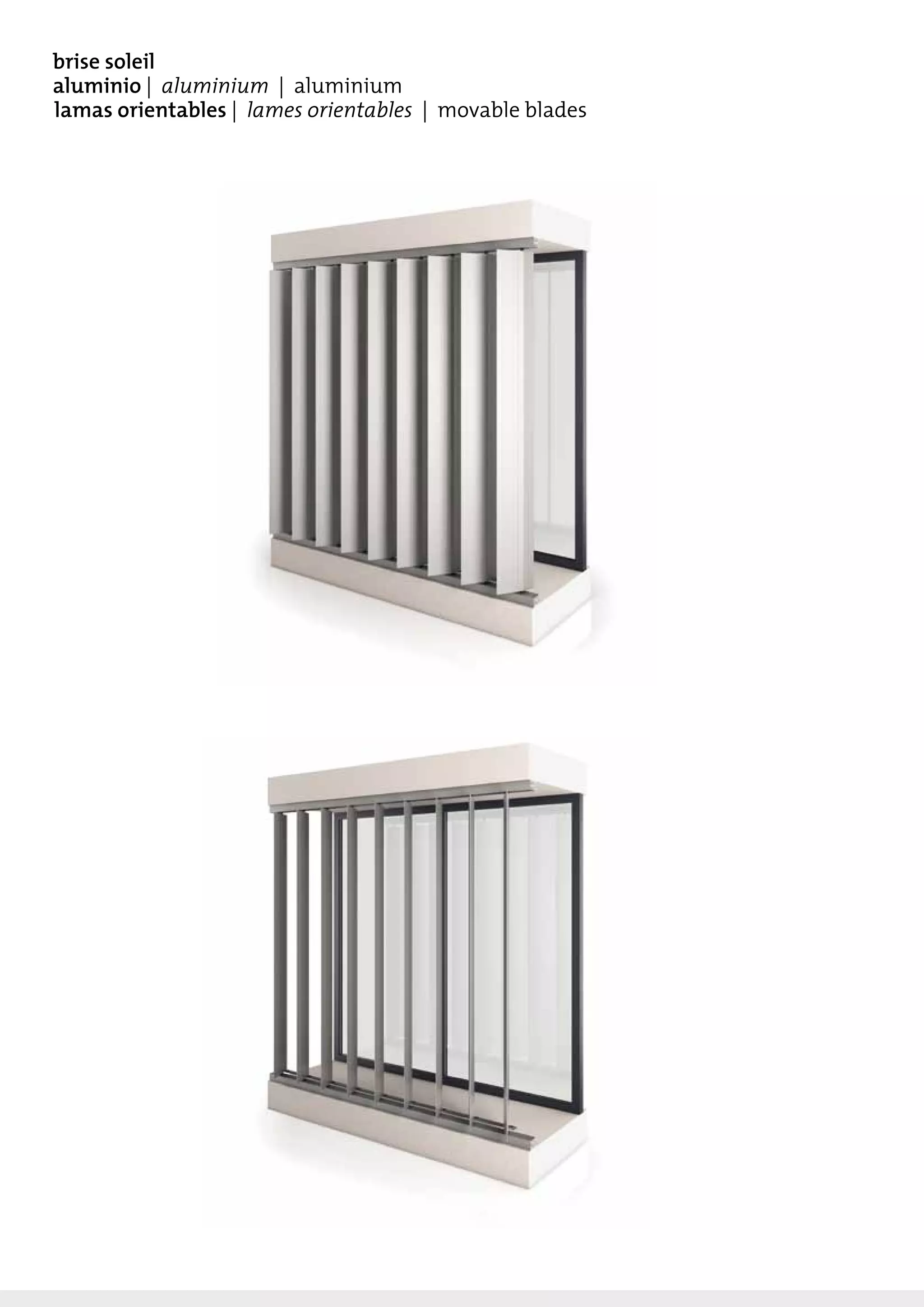 Catalogue de brise soleil en aluminium à lames orientables TAMILUZ | PDF