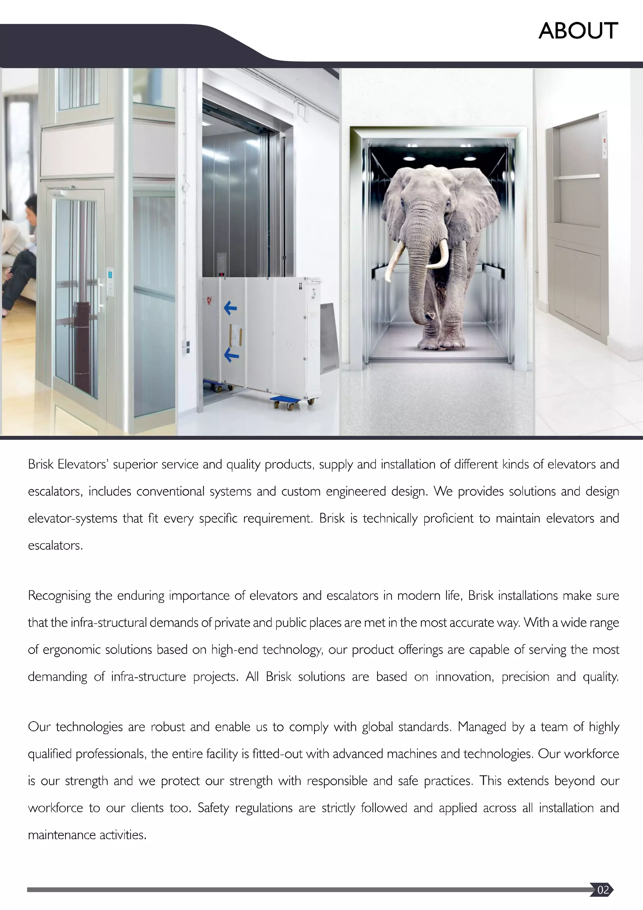 Brisk Elevators!! Corporate Brochure | PDF