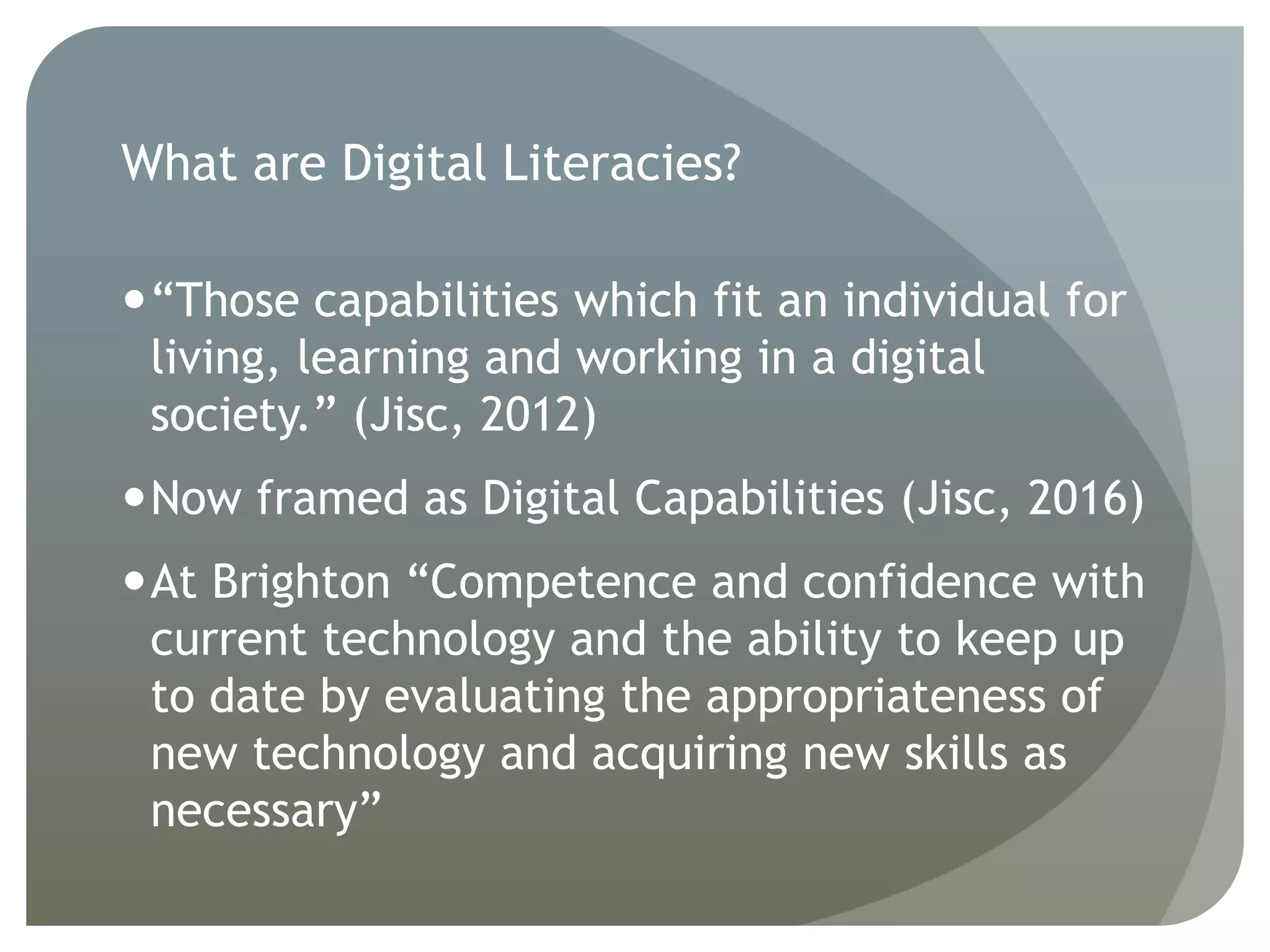 A digital literacies framework – its strengths, weaknesses and ...