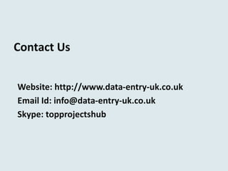 Bristol data entry | PPTX