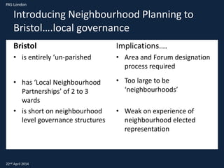 Bristol CC Neighbourhood Planning presentation | PPTX